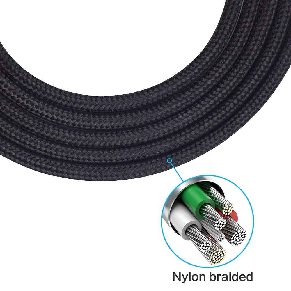 Nylon Braided USB Cable Extension Cord A4Tech XL-750BK Bloody V7 Mouse ...